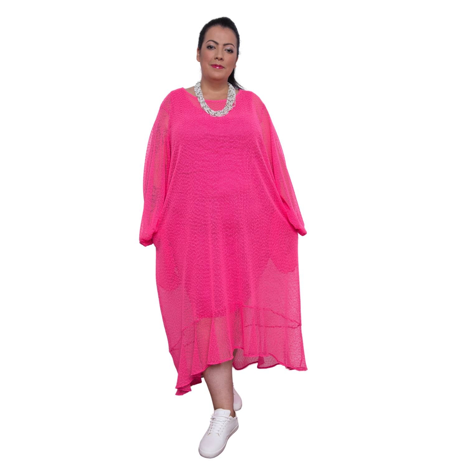 Plus Size Aphrodite Hot Pink Resort Holiday Dress – Sylvia Piechulla